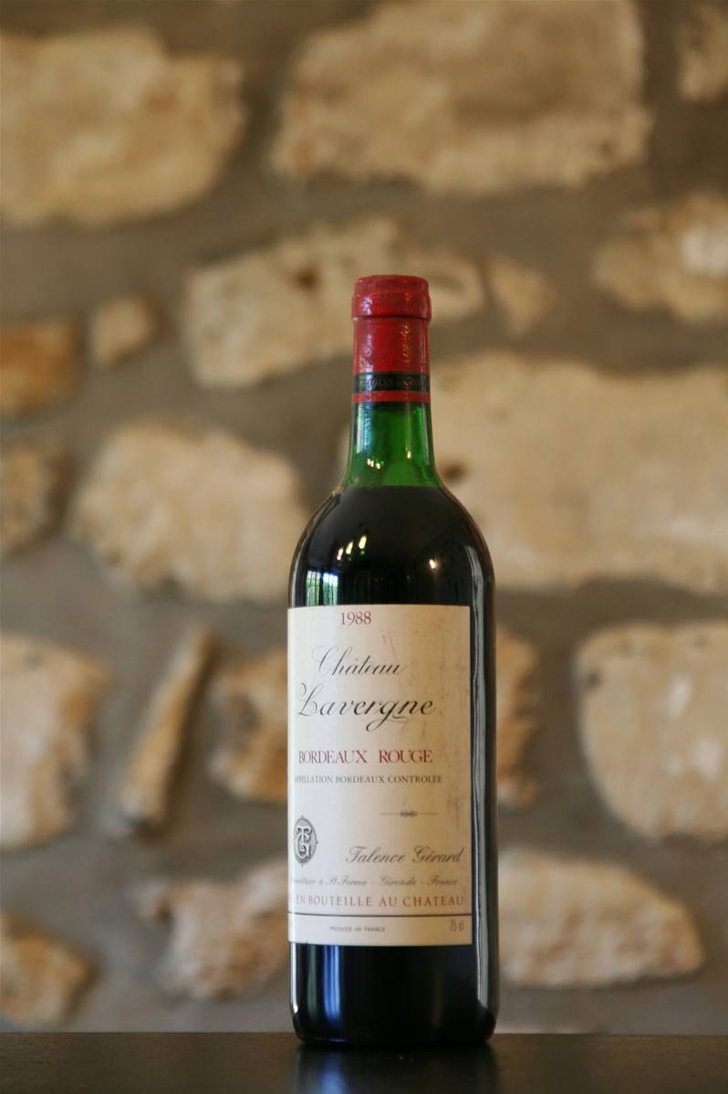 Vin Vin rouge, Bordeaux, Château Lavergne 1988, Vente Vins Bordeaux