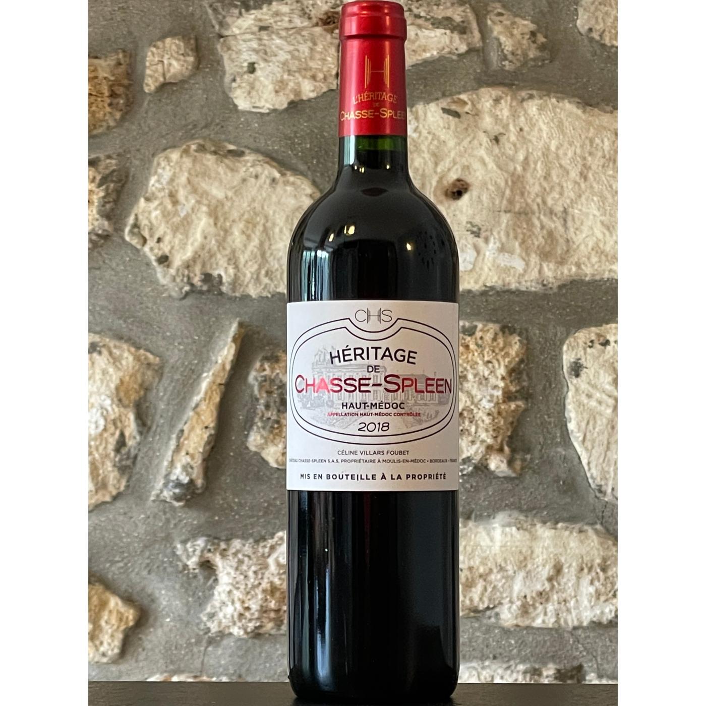 Vin rouge, Haut Medoc, Heritage de Chasse Spleen 2018