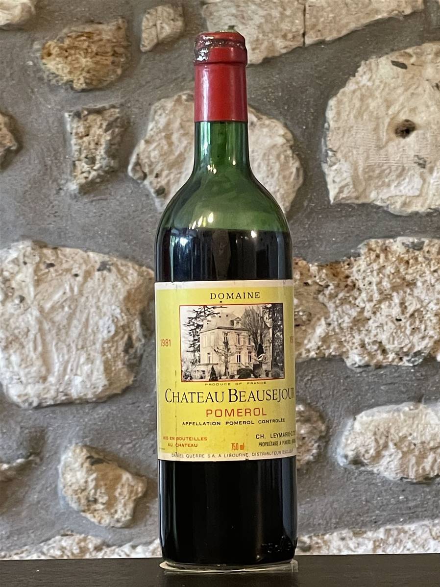 Vin Vin rouge, Pomerol, Château Beausejour 1981, Vente Vins Pomerol