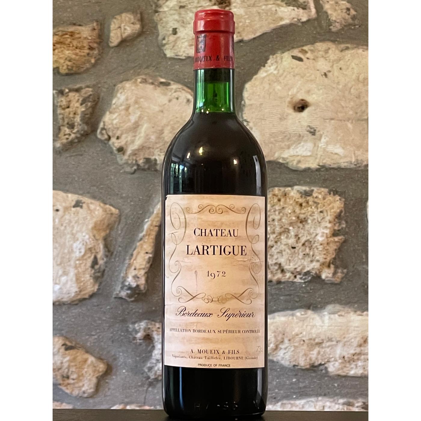Vin rouge, Bordeaux superieur, Château Lartigue 1972