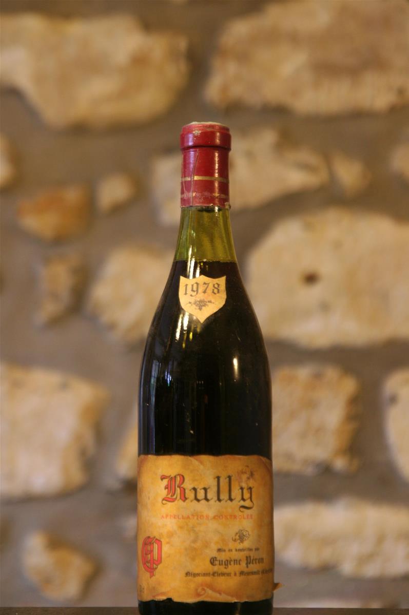 Vin Rully,rouge,Domaine Eugene Peron 1978, Vente Vins Bourgogne